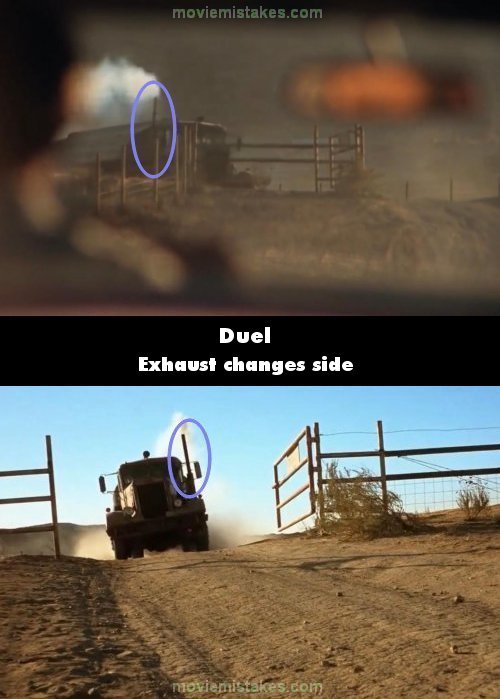 Duel (1971) mistakes