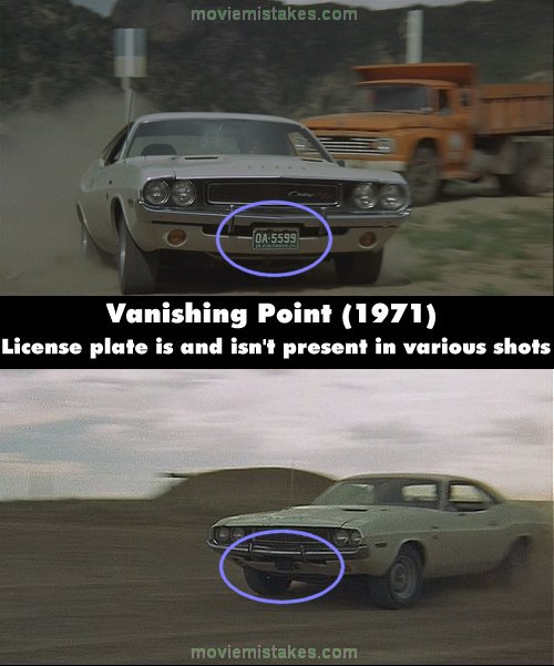 Vanishing Point (1971) movie mistake picture (ID 102260)