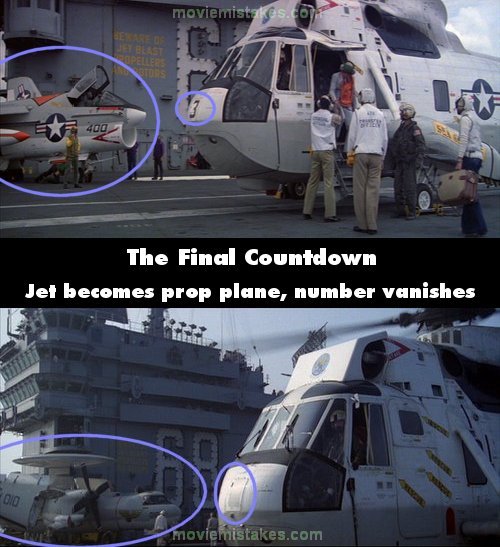 The Final Countdown (1980) mistakes