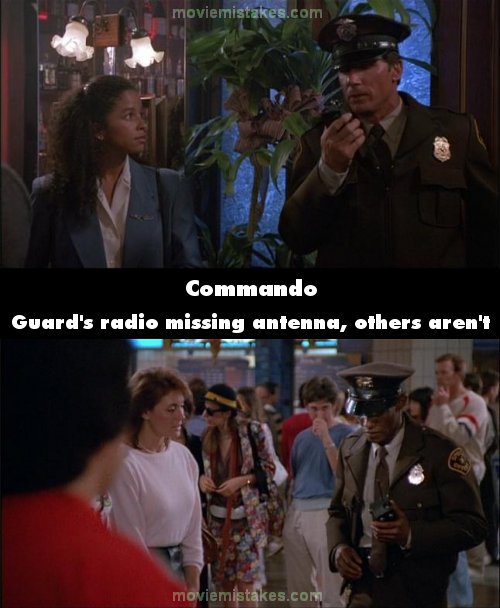 Commando (1985) movie mistake picture (ID 166405)