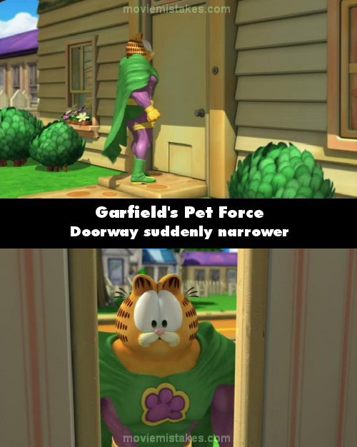 Garfield's Pet Force (2009) mistakes