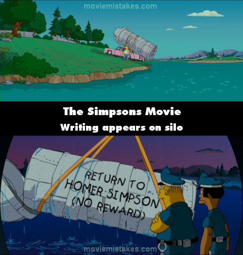 The Simpsons Movie (2007) movie mistake picture (ID 178468)