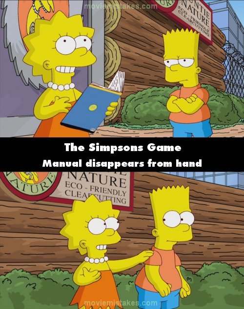 The Simpsons Game (2007) mistake picture (ID 182221)
