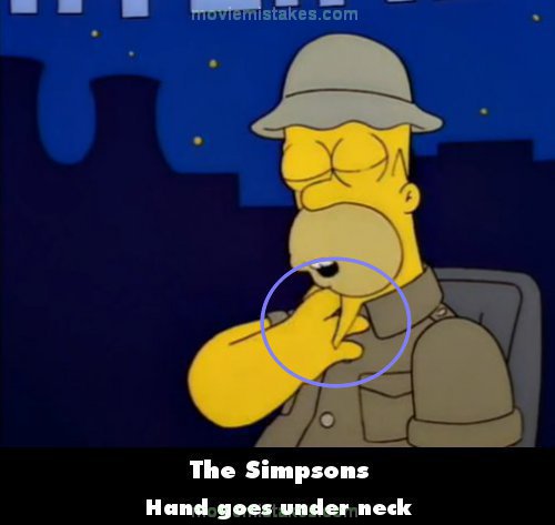 The Simpsons (1989) TV mistake picture (ID 184724)