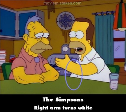 The Simpsons (1989) TV mistake picture (ID 197109)