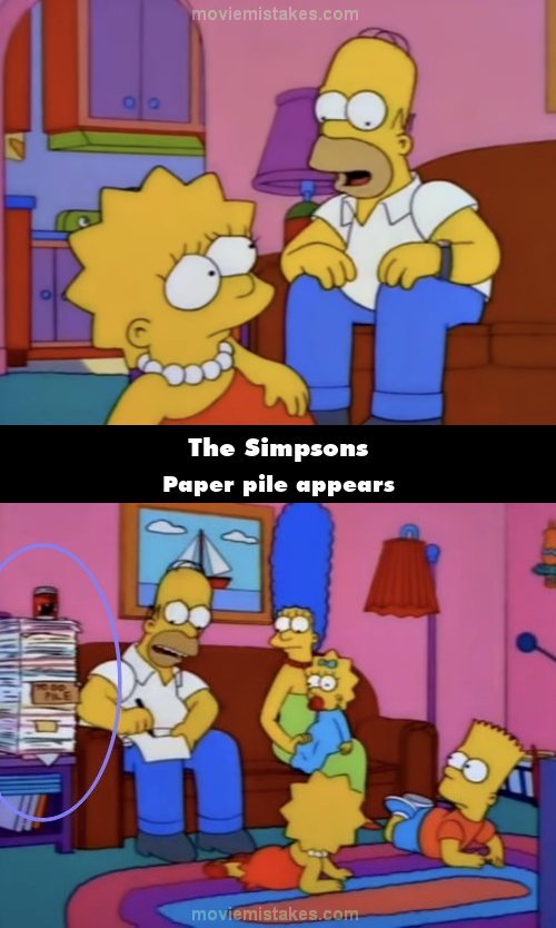 The Simpsons (1989) TV mistake picture (ID 198558)