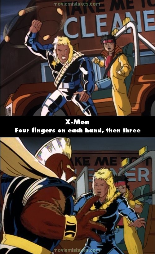 X-Men (1992) TV mistake picture (ID 213409)