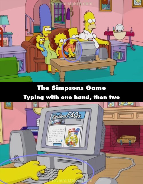 The Simpsons Game (2007) mistake picture (ID 224400)