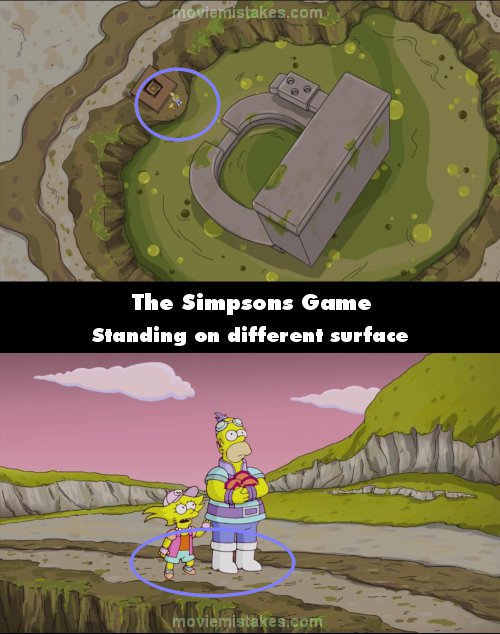 The Simpsons Game (2007) mistake picture (ID 227122)