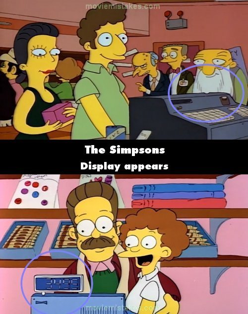 The Simpsons (1989) TV mistake picture (ID 312497)
