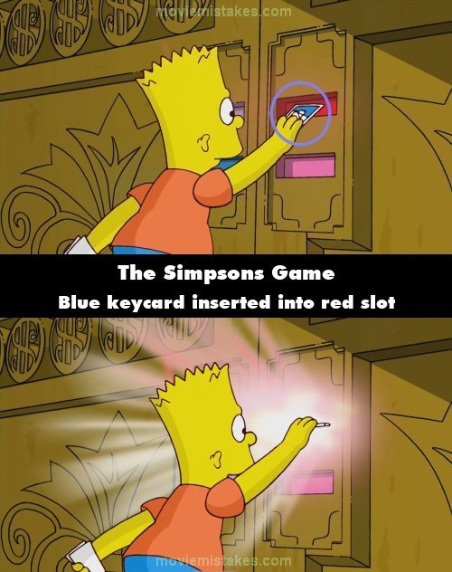 The Simpsons Game (2007) mistake picture (ID 346657)