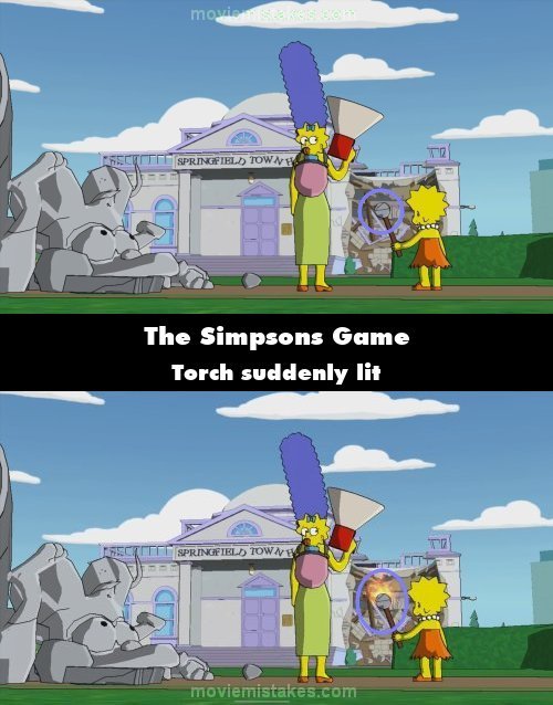 The Simpsons Game (2007) mistake picture (ID 346673)