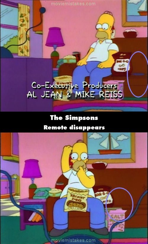 The Simpsons (1989) TV mistake picture (ID 347575)