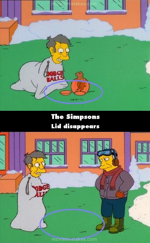 The Simpsons (1989) TV mistake picture (ID 37895)