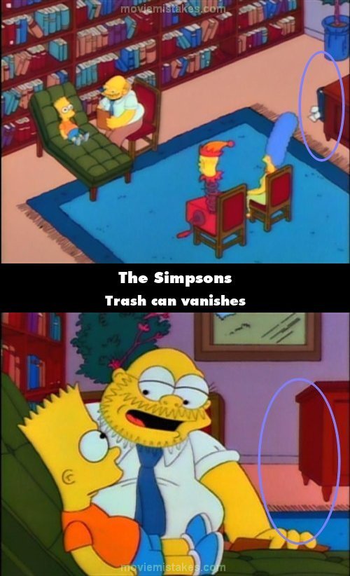 The Simpsons (1989) TV mistake picture (ID 43063)