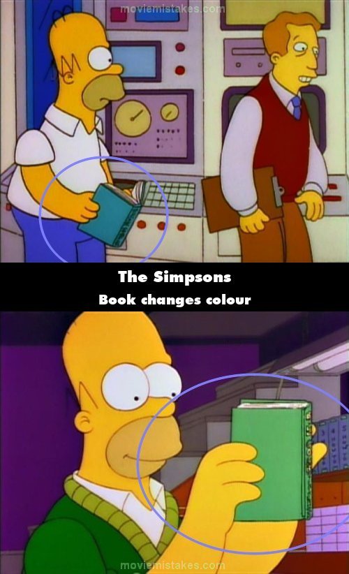 The Simpsons (1989) TV mistake picture (ID 43559)