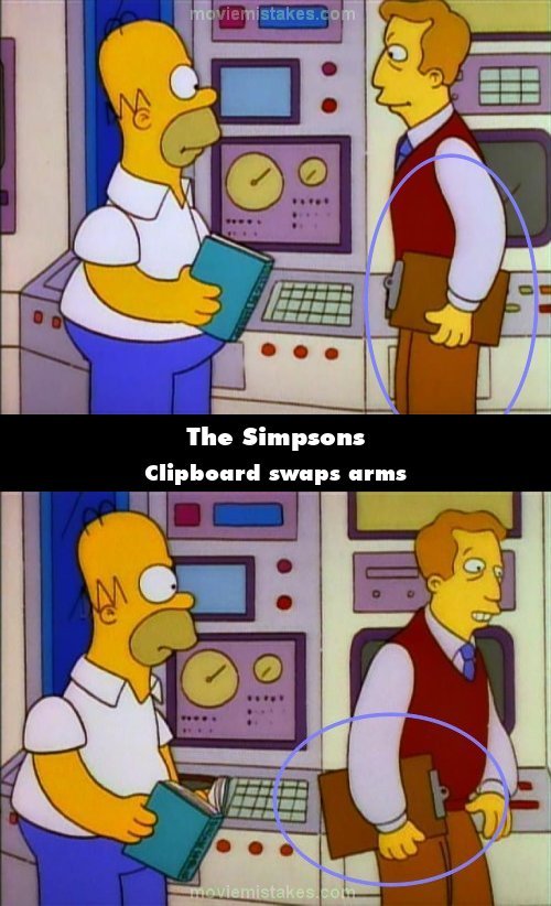The Simpsons (1989) TV mistake picture (ID 43560)