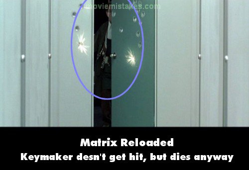 The Matrix Reloaded (2003) movie mistake picture (ID 45921)