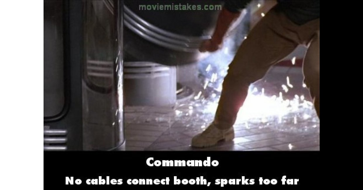 Commando (1985) movie mistake picture (ID 166387)