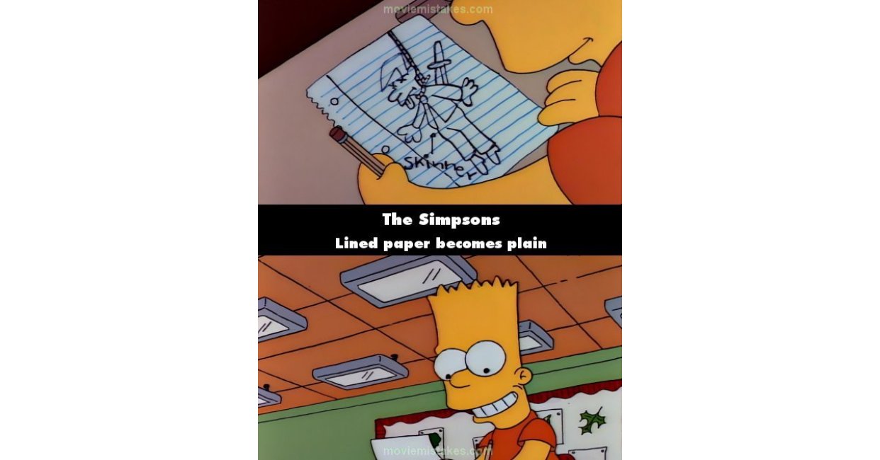 The Simpsons (1989) TV mistake picture (ID 312489)