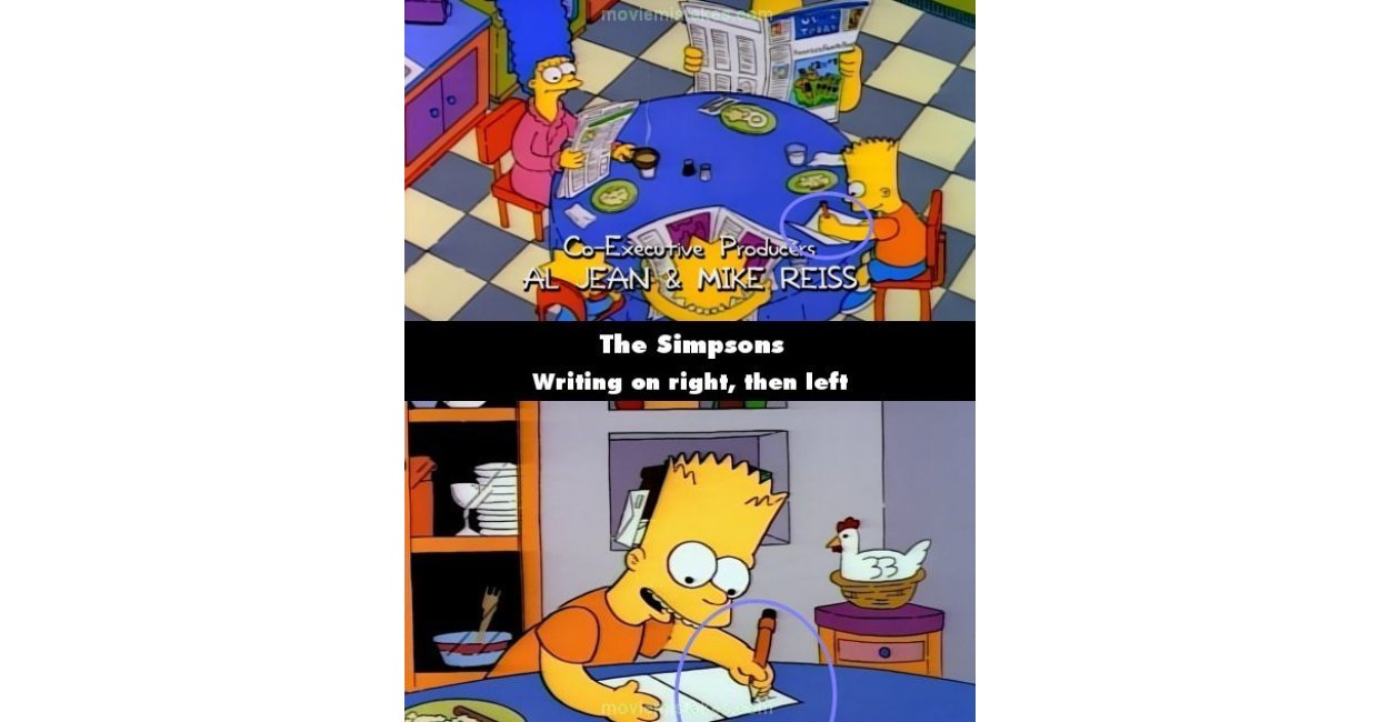 The Simpsons (1989) TV mistake picture (ID 312507)