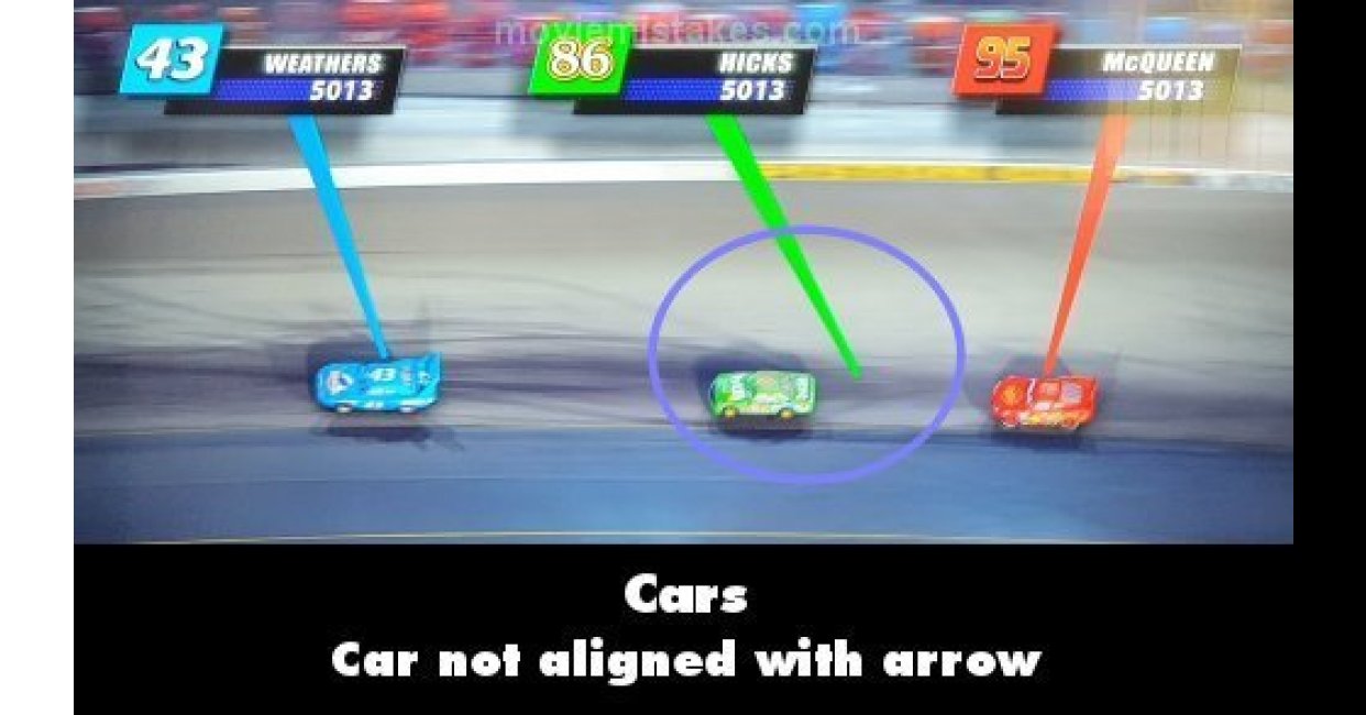 Cars (2006) movie mistake picture (ID 331582)