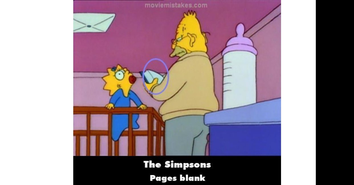 The Simpsons (1989) TV mistake picture (ID 347612)