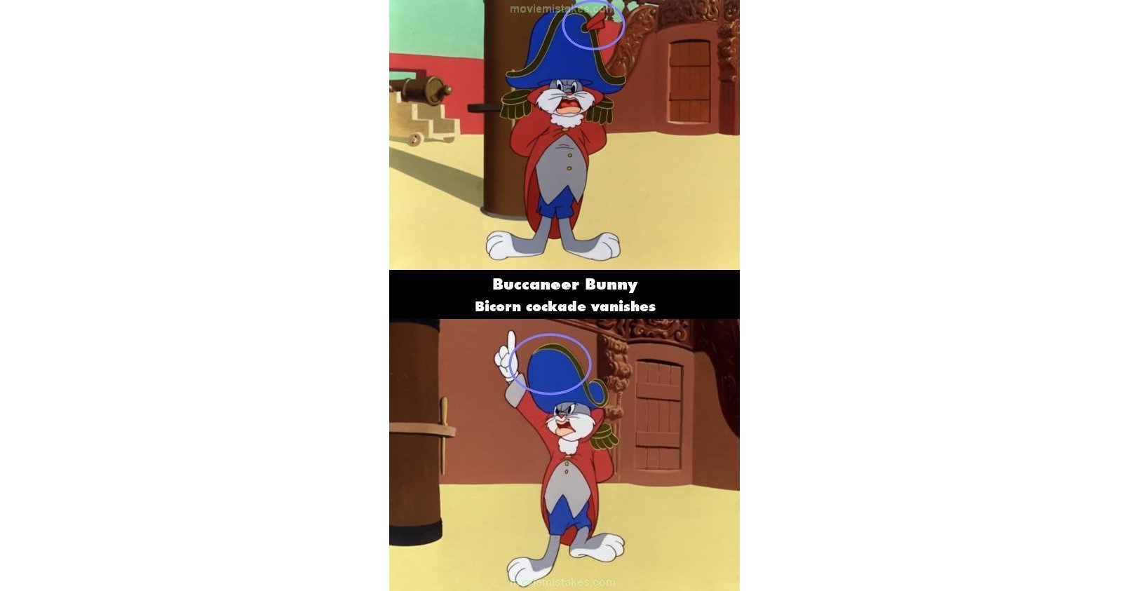 Buccaneer Bunny (1948) movie mistake picture (ID 350643)