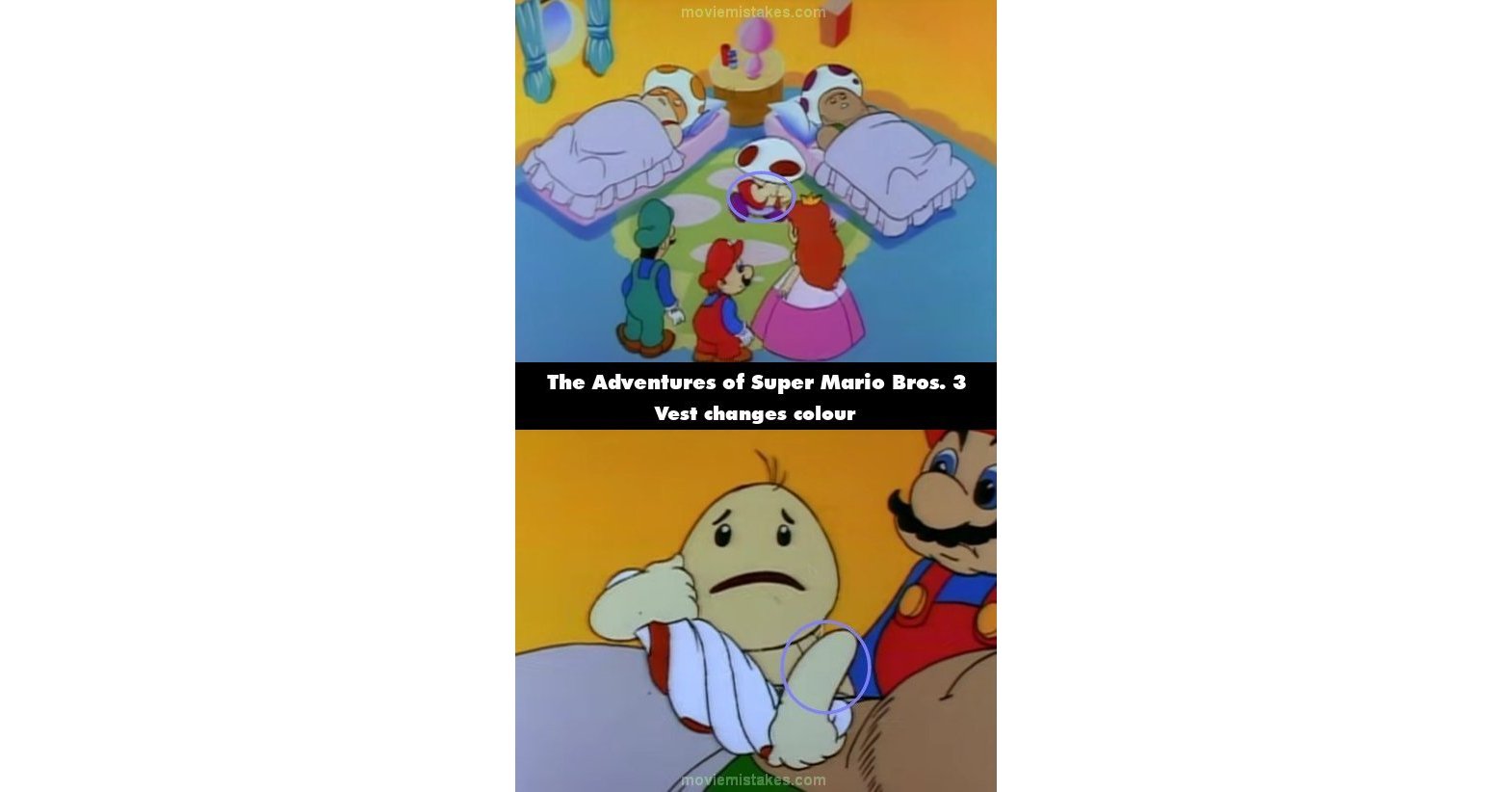 The Adventures of Super Mario Bros. 3 (1990) TV mistake picture (ID 357052)