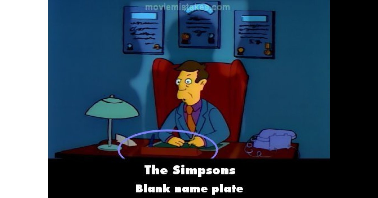 The Simpsons (1989) TV mistake picture (ID 42366)