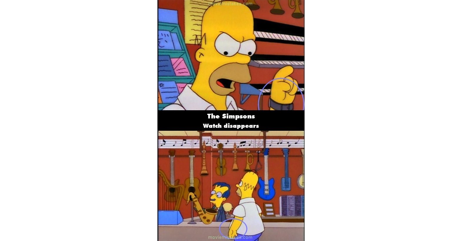 The Simpsons (1989) TV mistake picture (ID 43242)