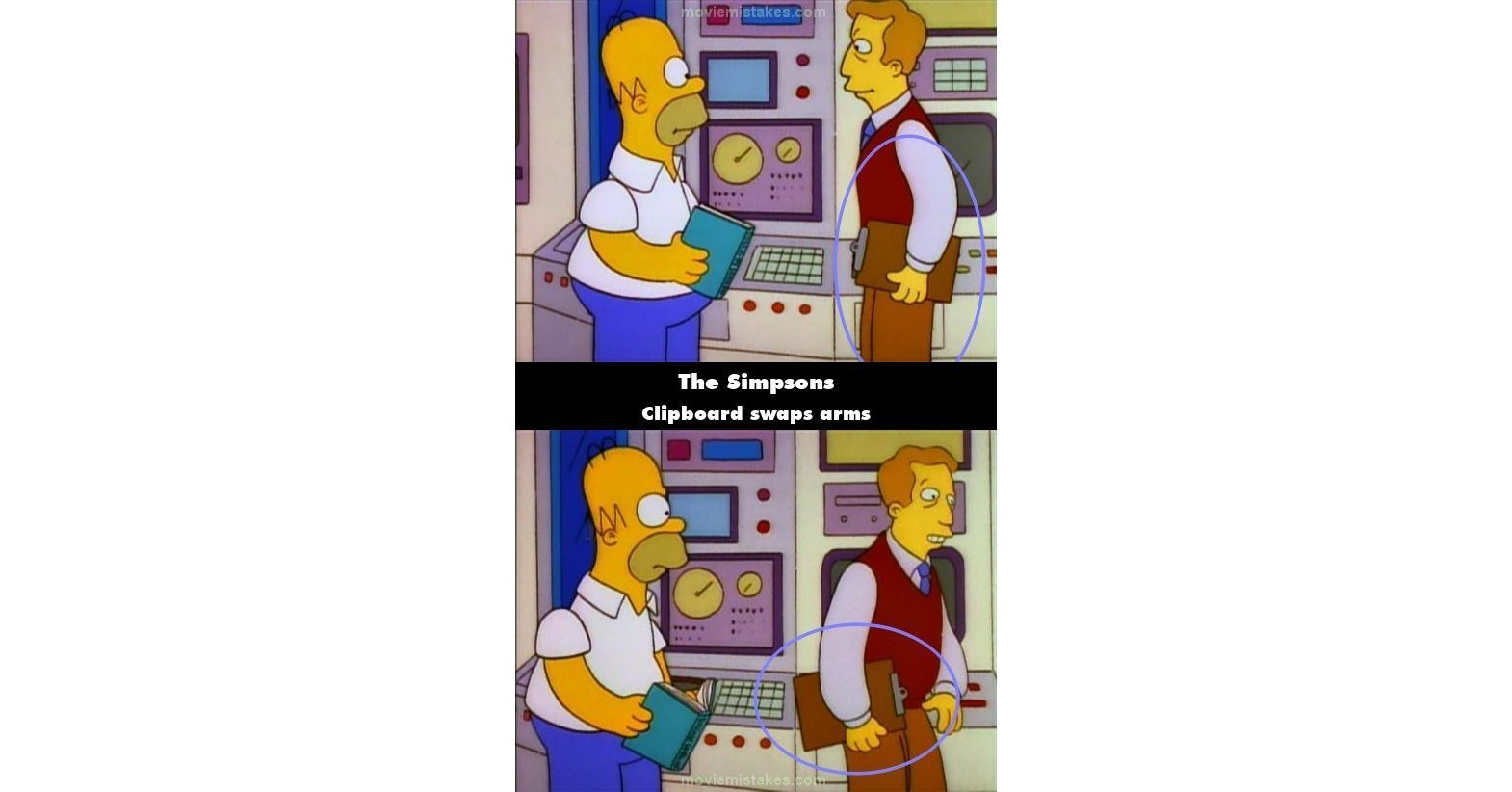 The Simpsons (1989) TV mistake picture (ID 43560)
