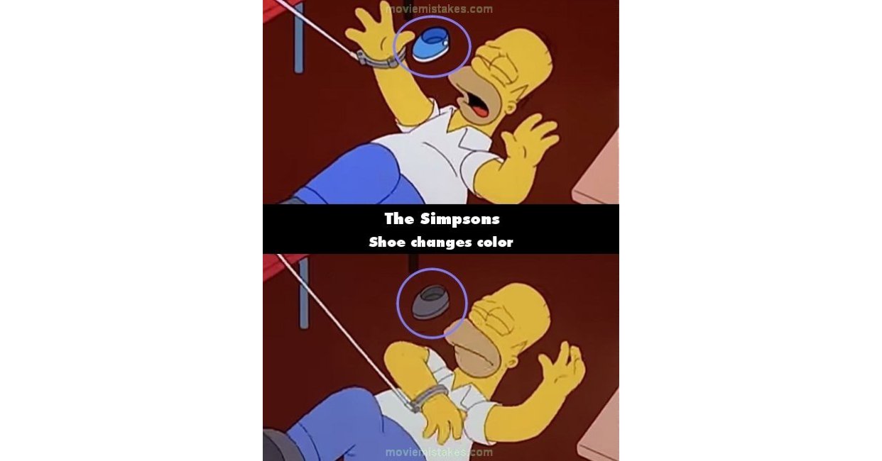 The Simpsons (1989) TV mistake picture (ID 69627)