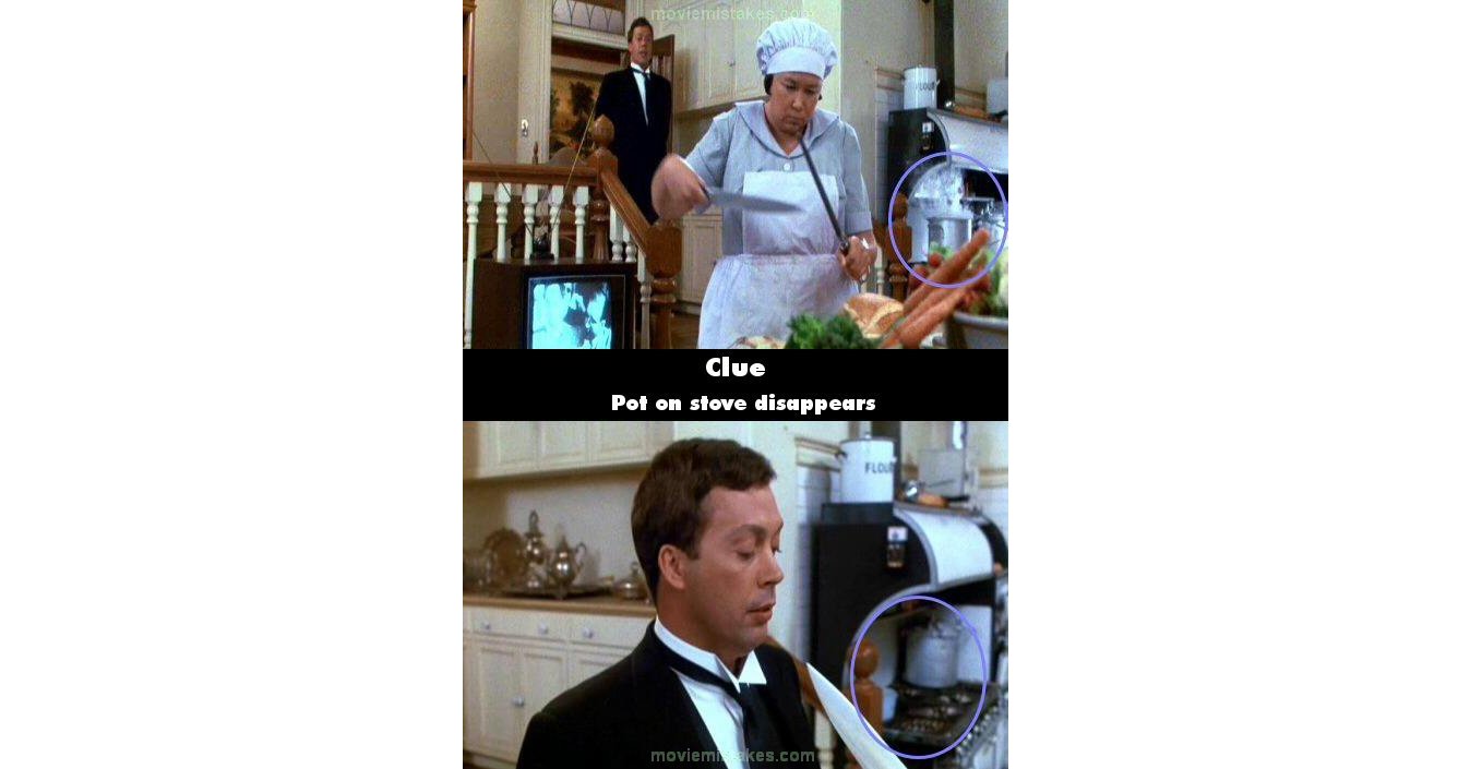 Clue (1985) movie mistake picture (ID 73129)