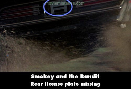 Smokey and the Bandit (1977) movie mistake picture (ID 22350)
