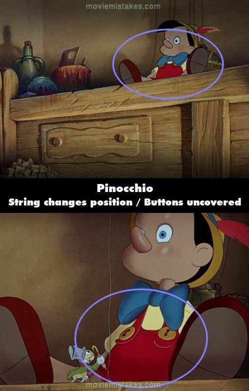 Pinocchio (1940) movie mistake picture (ID 338213)
