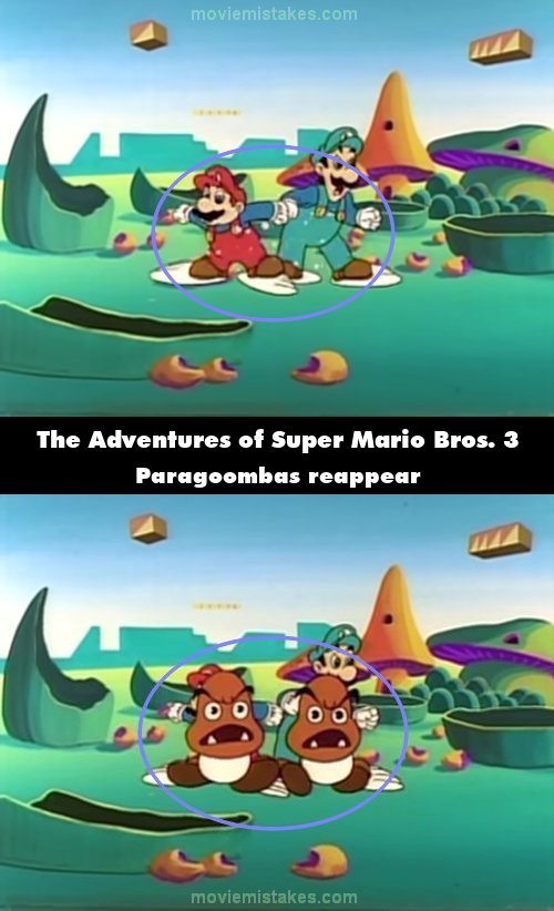 The Adventures of Super Mario Bros. 3 (1990) TV mistake picture (ID 356899)