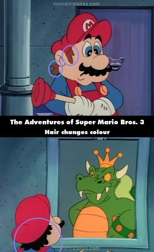 The Adventures of Super Mario Bros. 3 (1990) TV mistake picture (ID 356908)