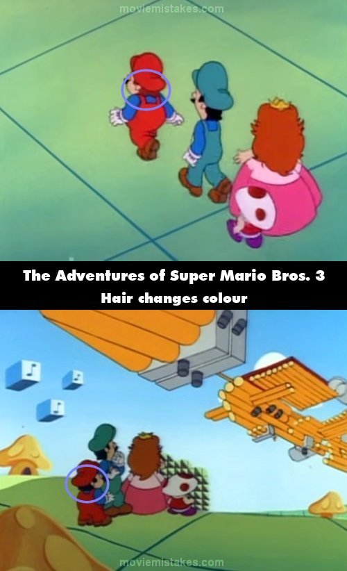 The Adventures of Super Mario Bros. 3 (1990) TV mistake picture (ID 358443)