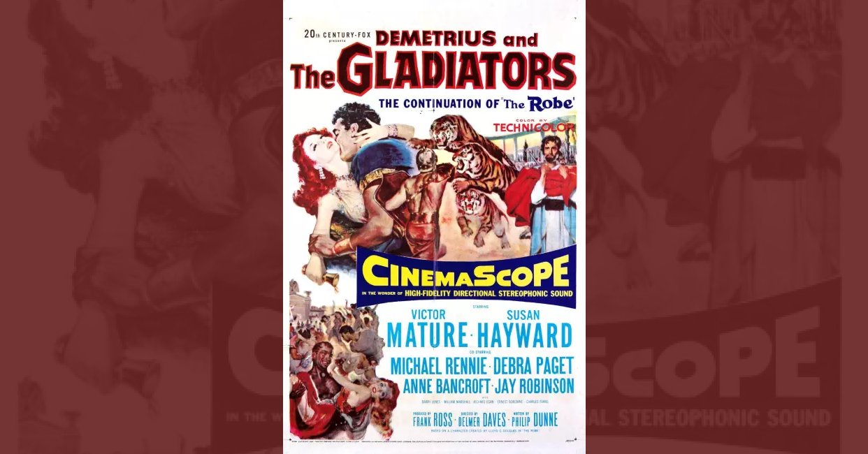 Demetrius and the Gladiators (1954) mistakes
